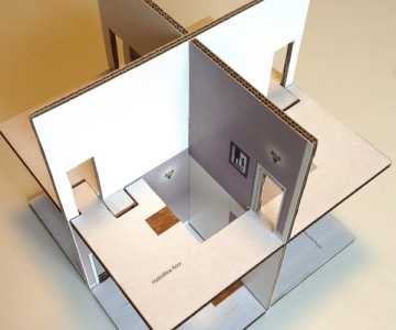 Pop-up paper House kit craft project